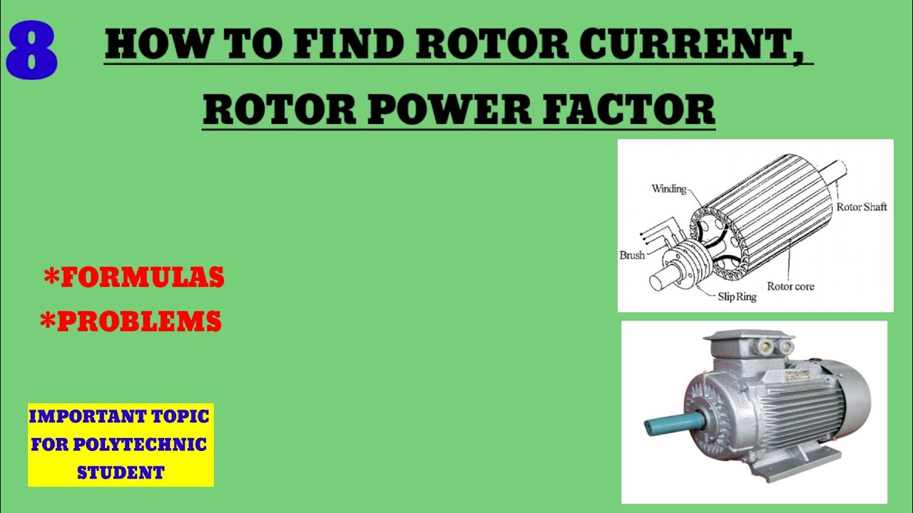 HOW TO FIND ROTOR CURRENT PER PHASE,ROTOR POWER FACTOR(AT SANDSTILL AND ...