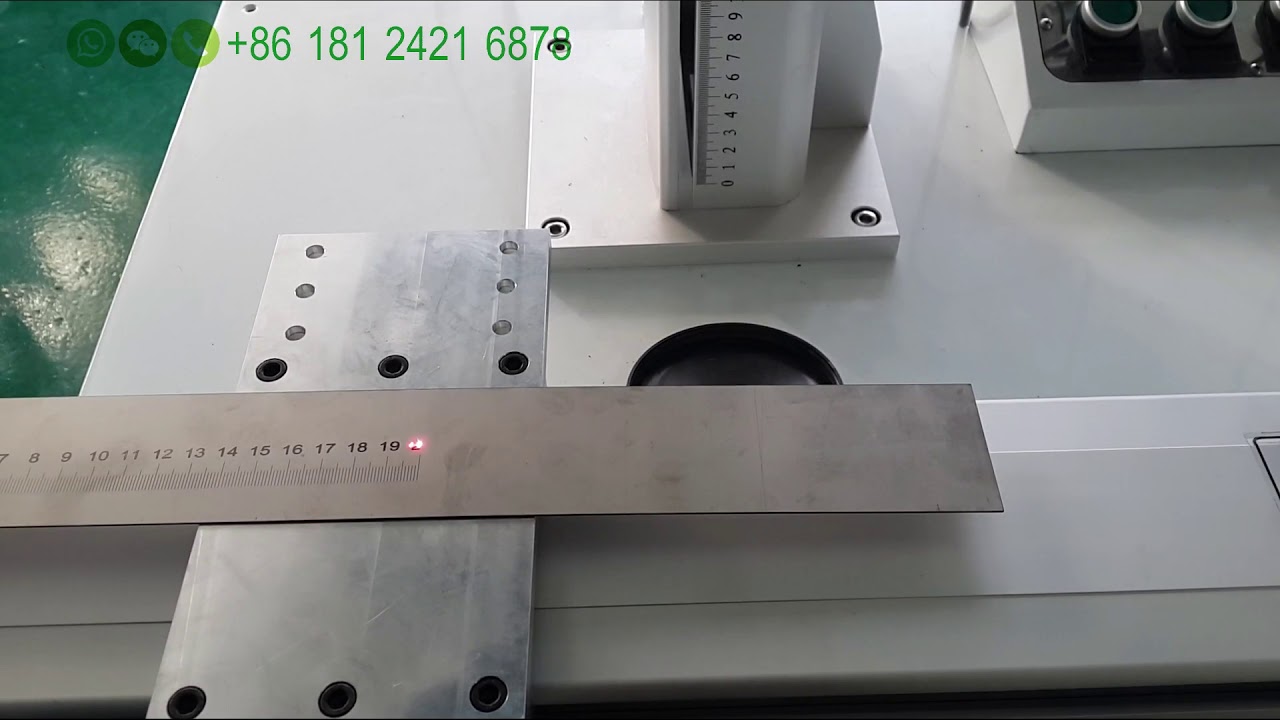 Steel ruler laser printing engraving marking machine - YouTube