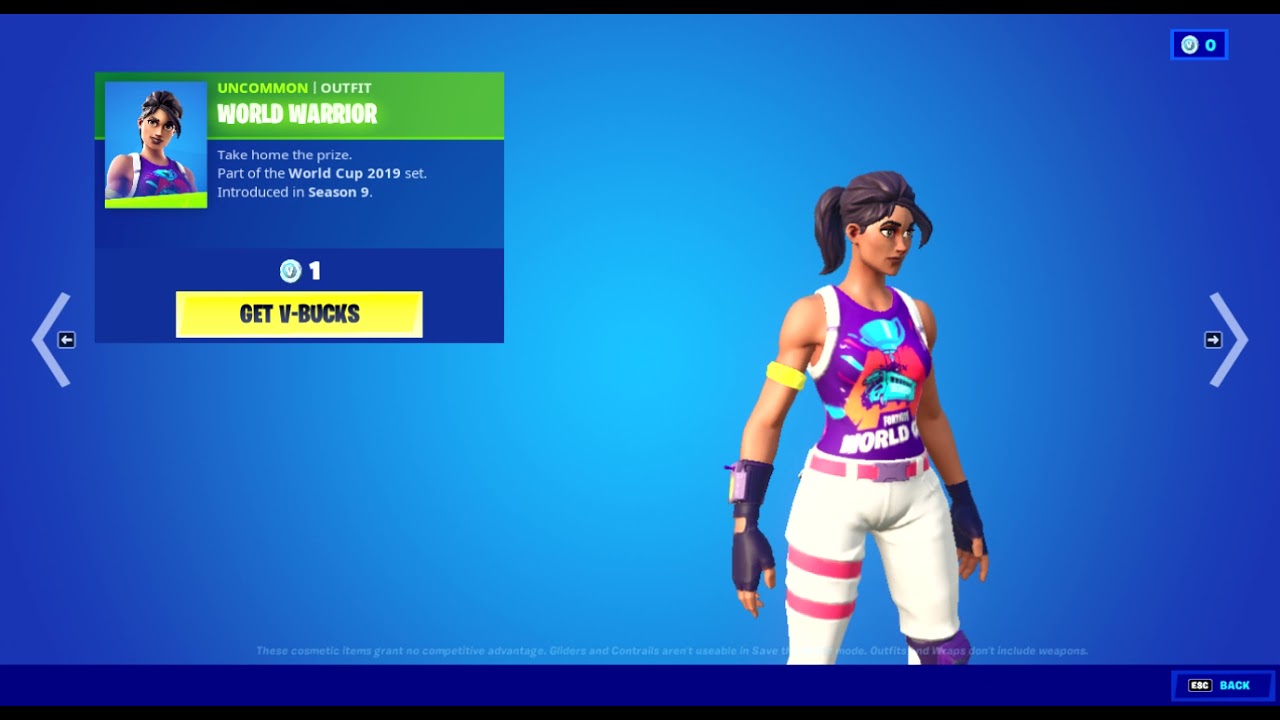 Fortnite World Cup Cosmetics (World Warrior Skin and World Cup 2019 ...