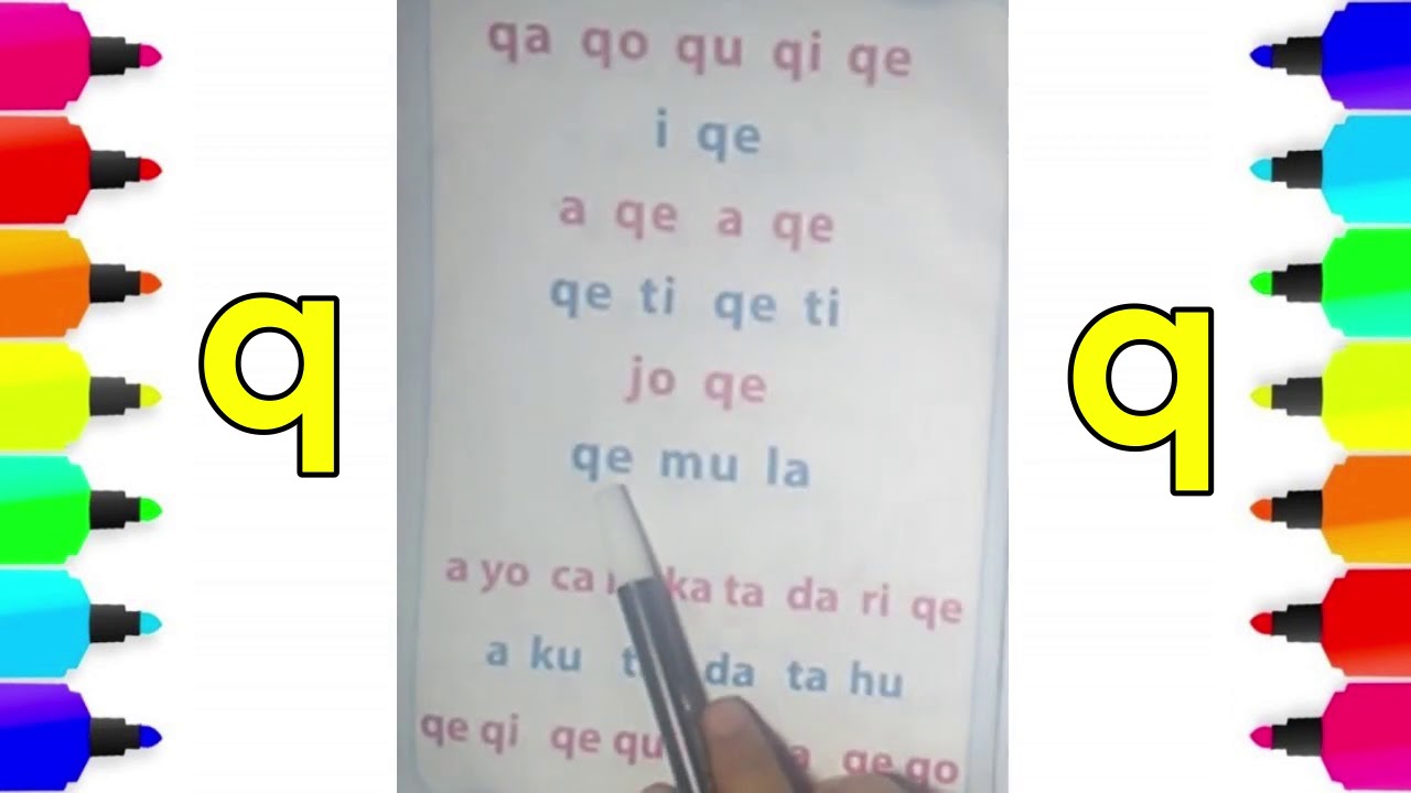 Mengeja dan Membaca Kata Qa Qi Qu Qe Qo untuk Anak TK dan Paud | Umi ...