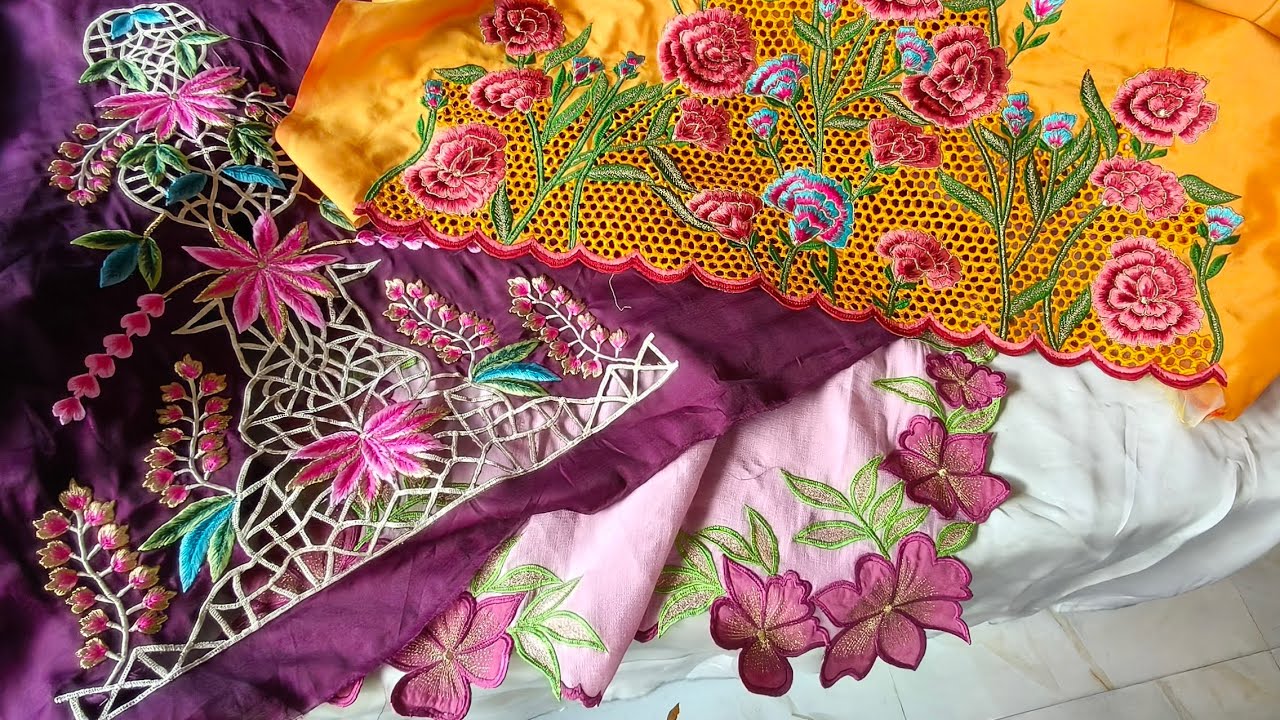 Cutwork suit Design Boutique suit design Embroidery suit design - YouTube