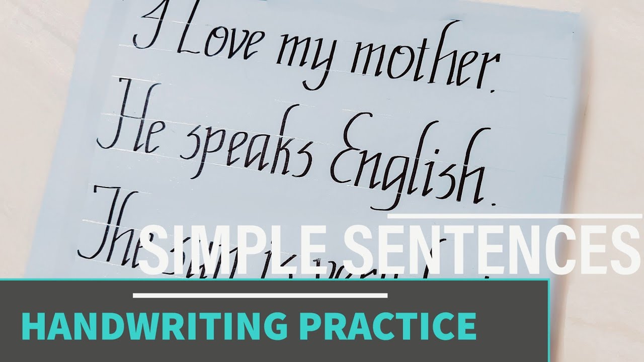 Simple Sentences Handwriting Practice//Beautiful Monocursive ...