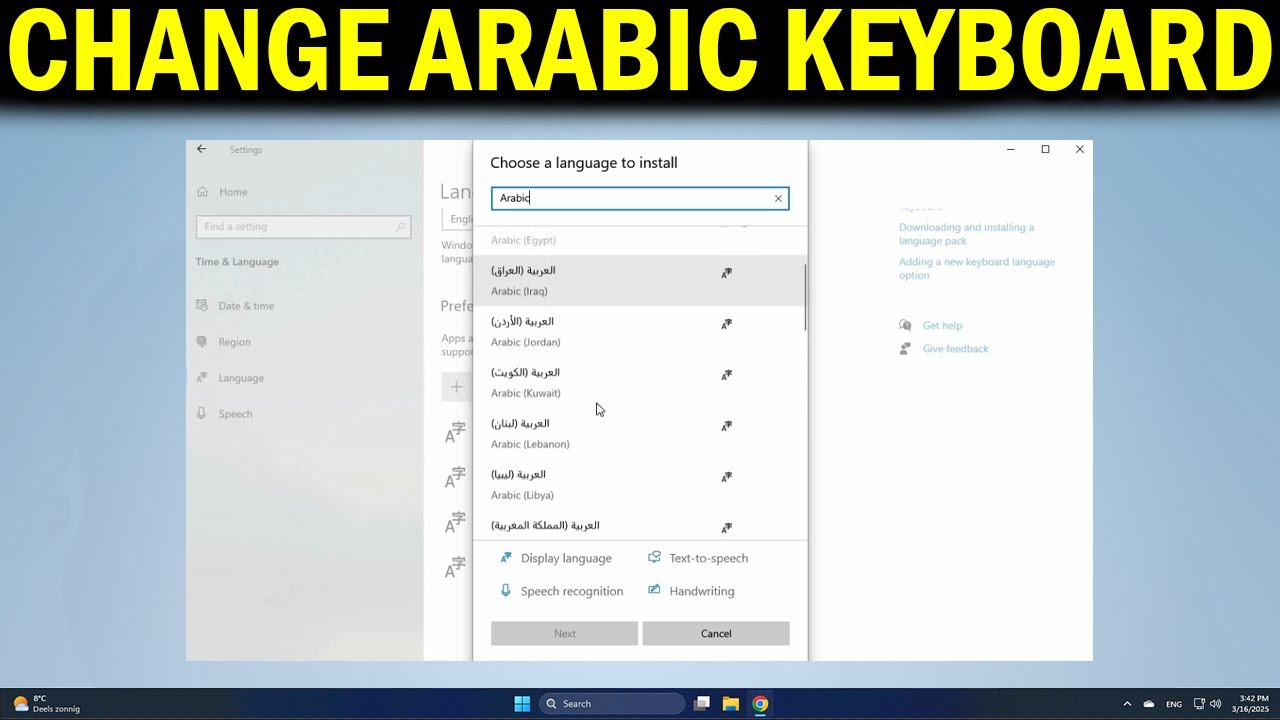 How To Change to Arabic Keyboard in Windows 10 - YouTube