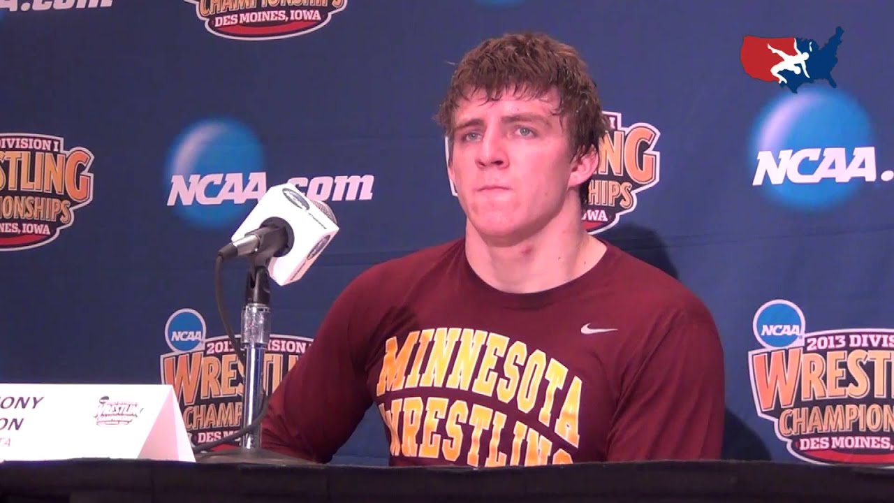 Tony Nelson (Minnesota) after winning his second 285 lbs NCAA title ...