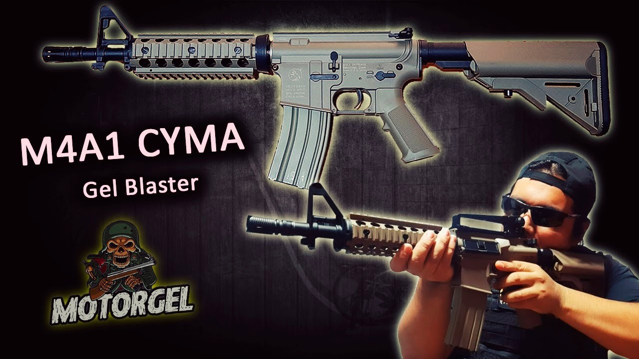 M4A1 CYMA de hidrogel Escala 1:1 (Review, unboxing prueba Gel blasters ...