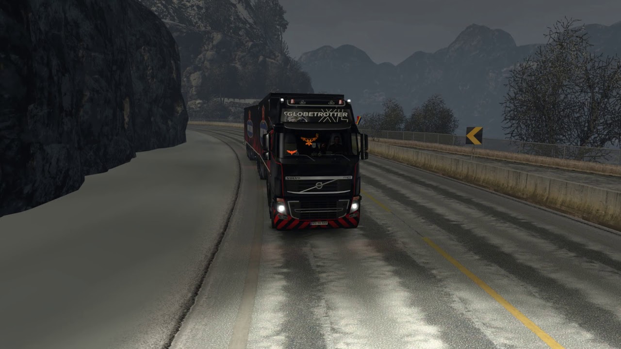 Euro Truck Simulator 2 V1.34 Snow Mod - YouTube