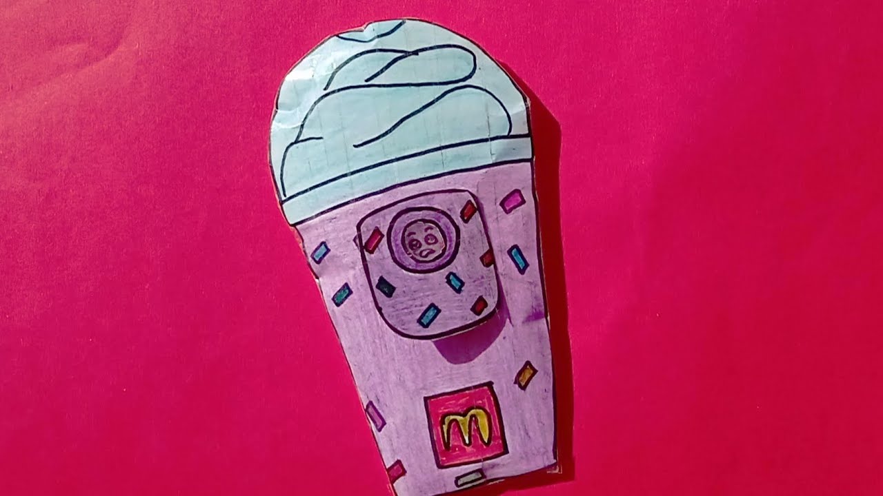 [ Paper Diy ] Grimace shake squishy house diy 🧃Paper House - YouTube