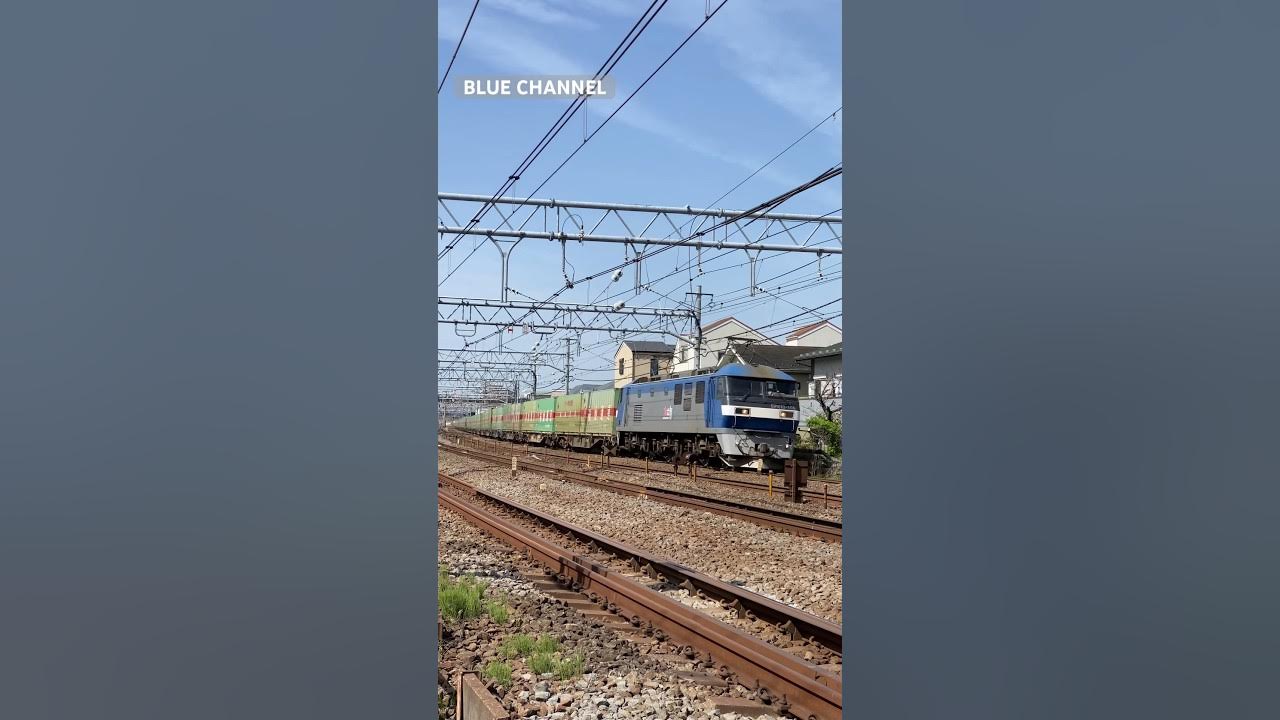 (貨物列車) 2024/04/20 54レ EF210-105 + コキ24B 福山レールエクスプレス (広島タ〜東京タ) #Shorts - YouTube