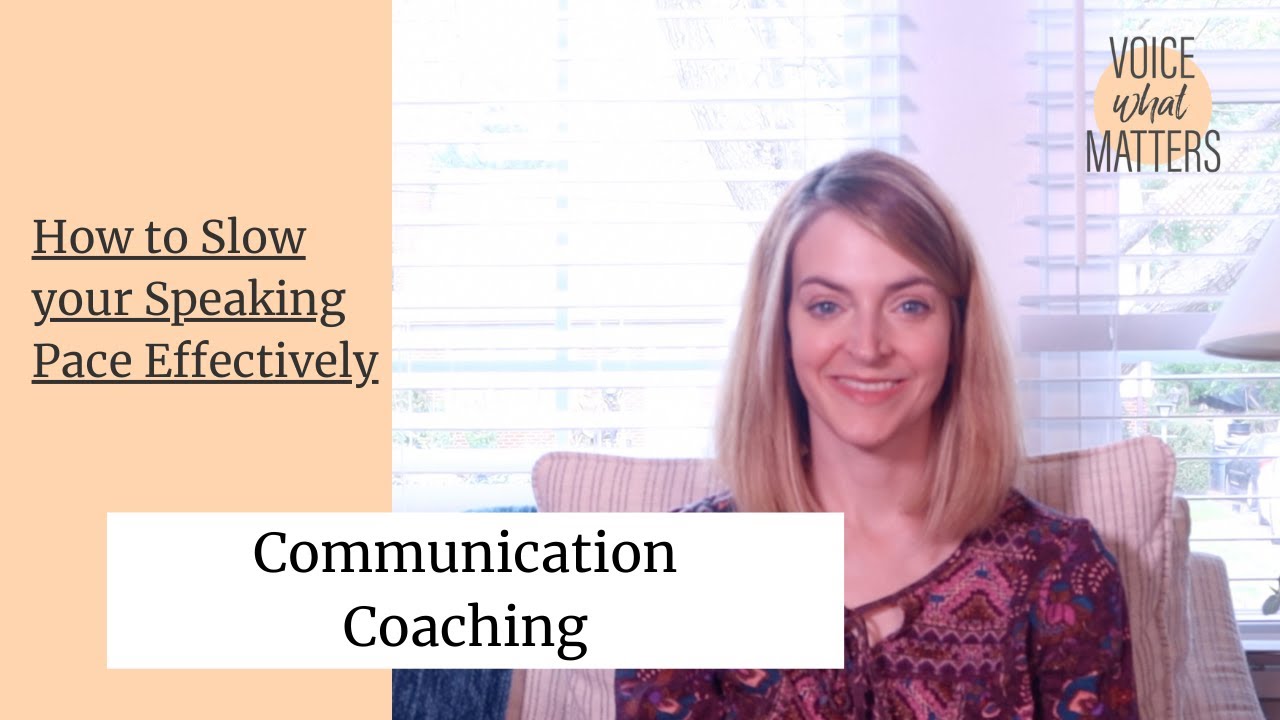 How to Slow your Speaking Pace Effectively - YouTube
