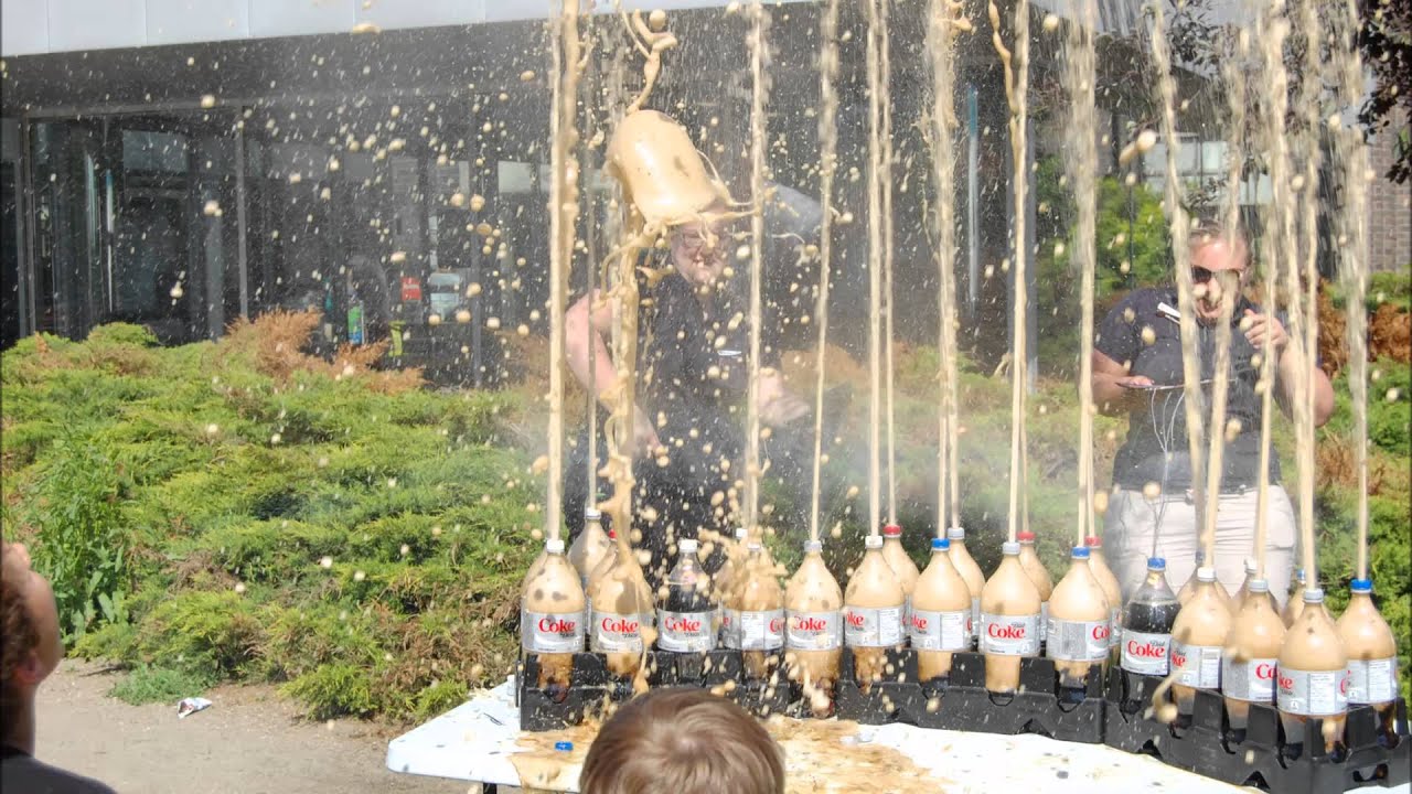 25 Hours of Science Diet Coke and Mentos Explosion! - YouTube