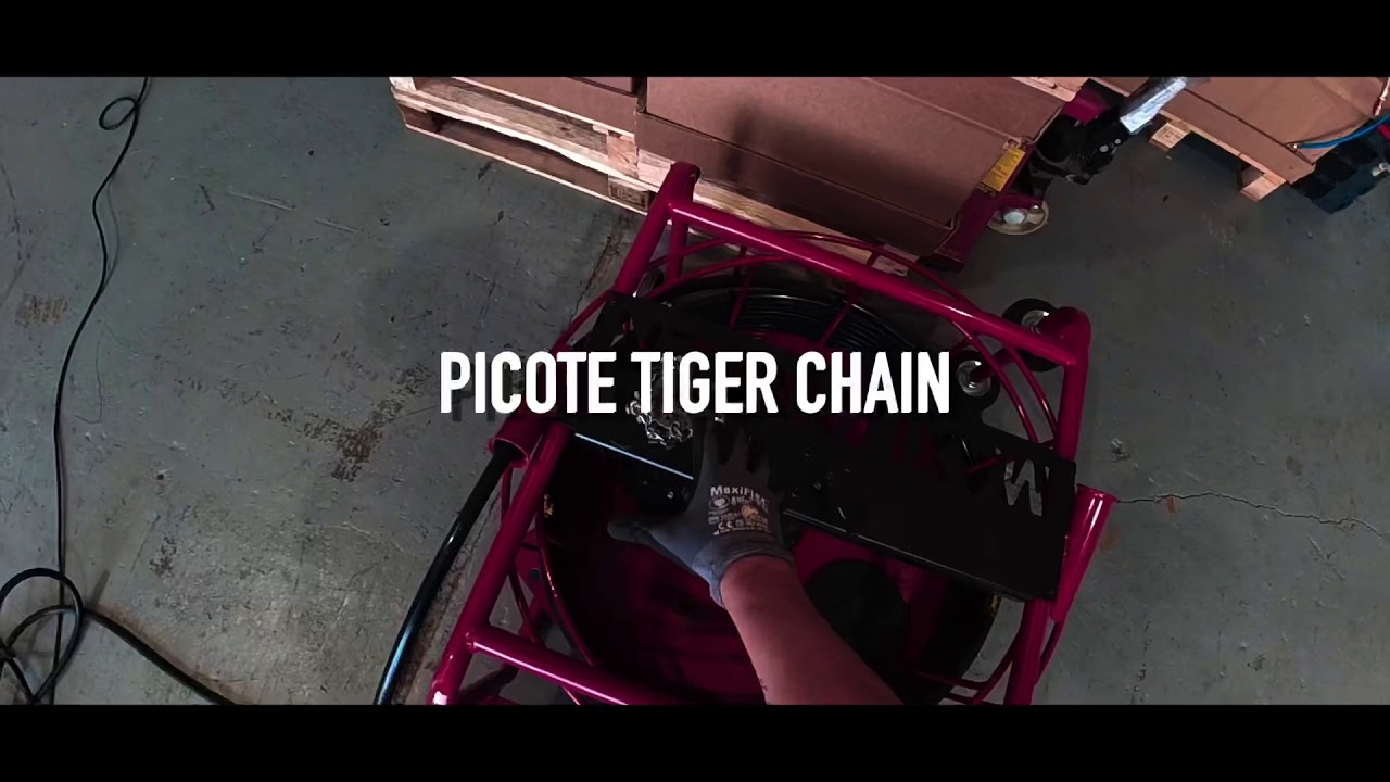 Picote Tiger Chain, High speed pipe cleaning - YouTube
