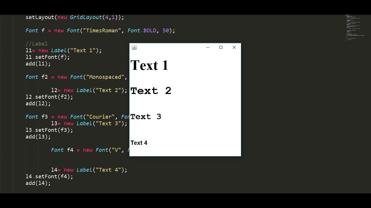 44. Using Font class in Java | Hindi | Tech-Gram Academy | - YouTube