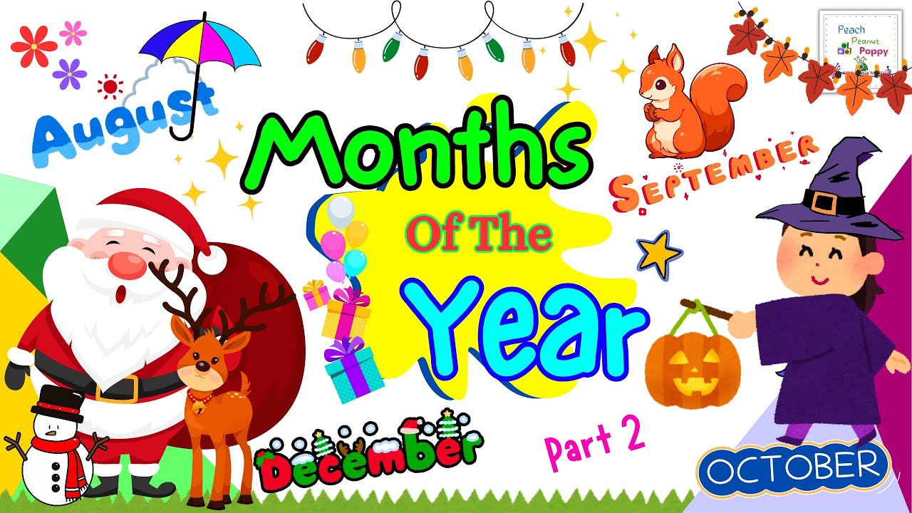 Months Of The Year Song p2 | 12 Months Of The Year Pronunciation | Best ...