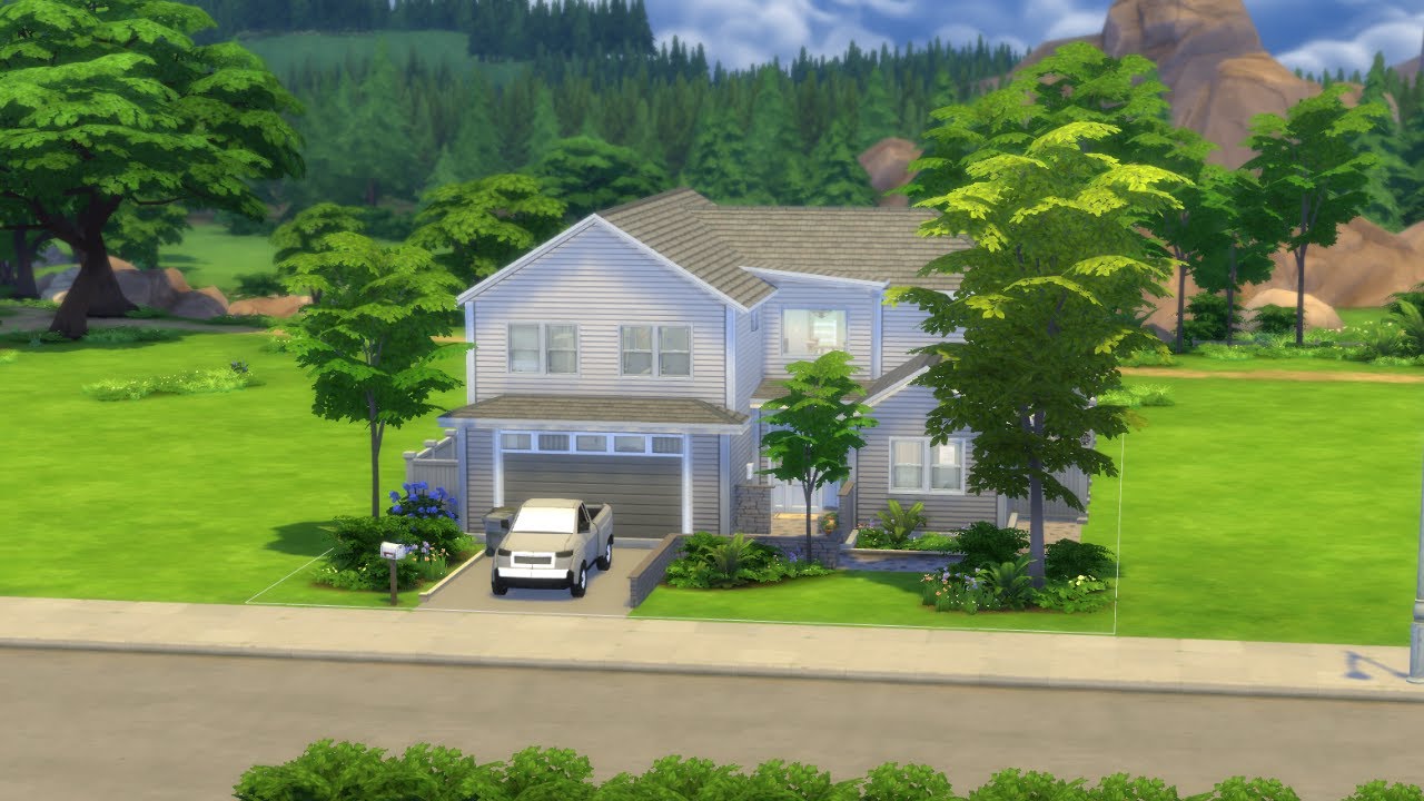 Base Game Suburban Home | Speed Build - YouTube