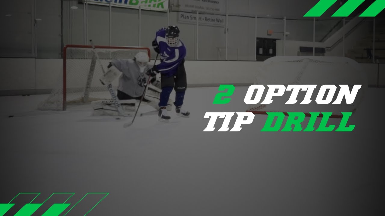 2 Option Hockey Goalie Tip Drill | Net Deflections - YouTube
