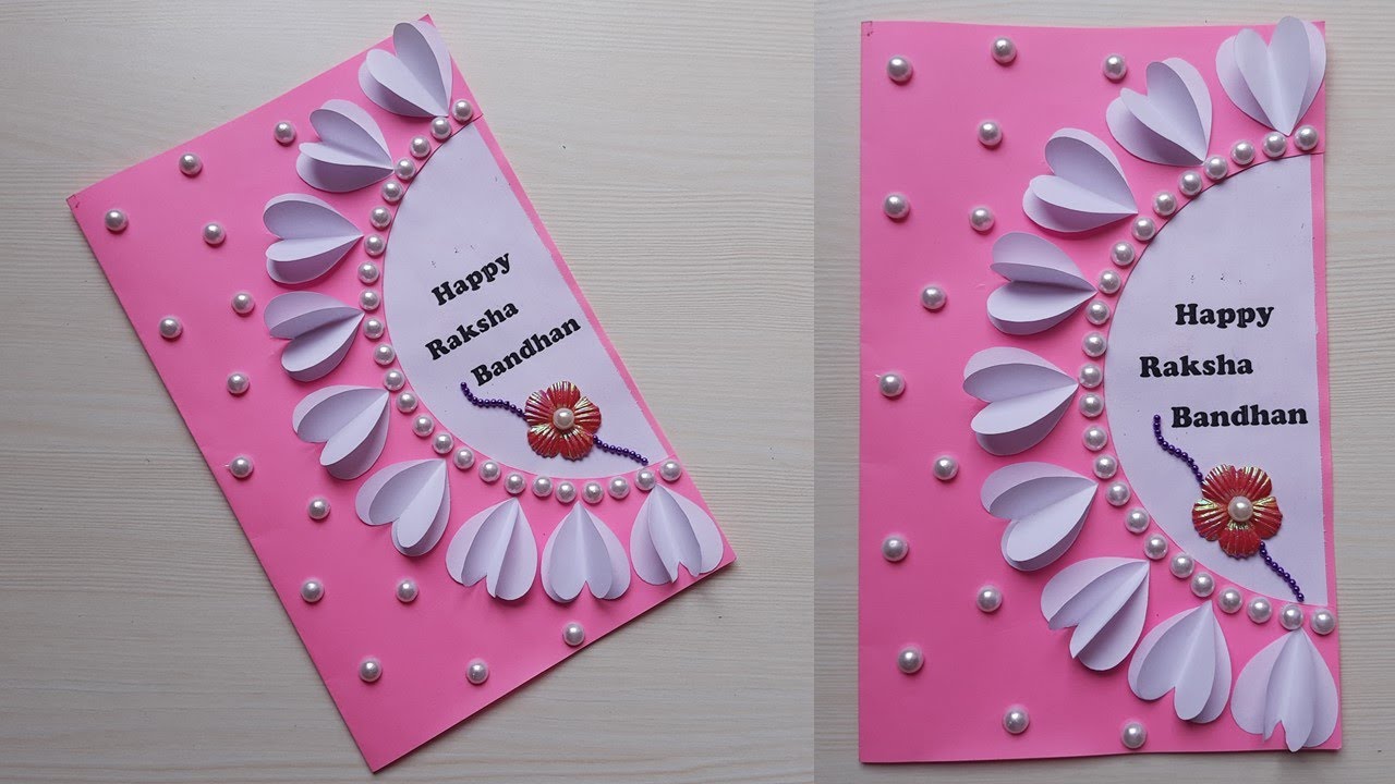 How to make Rakshabandhan card at home | handmade Rakhi card for ...