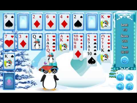 Penguin Solitaire game walkthrough video طريقة لعب لعبة سوليتير البطريق - YouTube