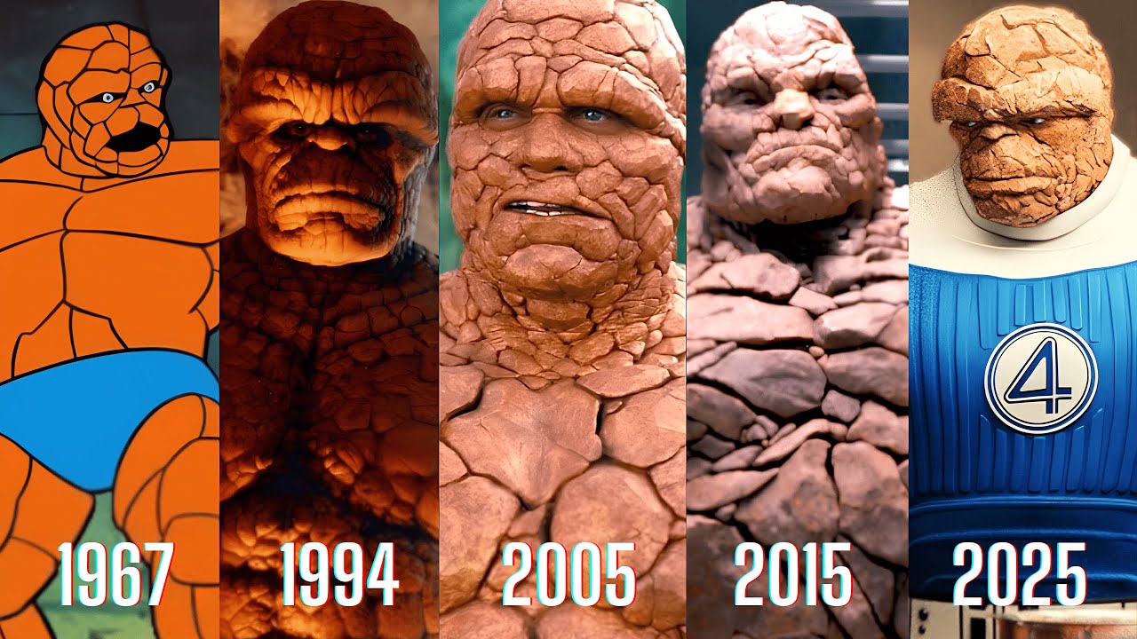 The Thing Evolution in Movies & Cartoons (1967–2025) | Fantastic Four ...