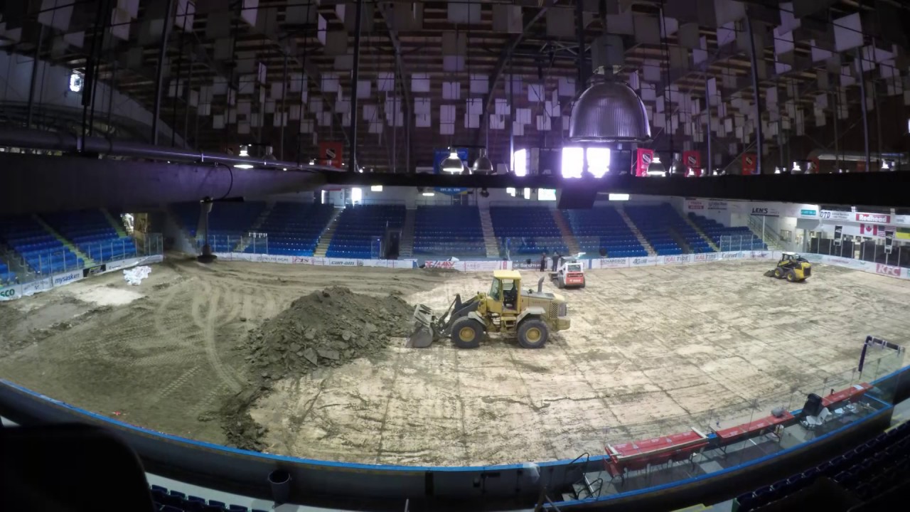From Rodeo to Rink. A Time Lapse of the Takedown of the CCA Rodeo ...