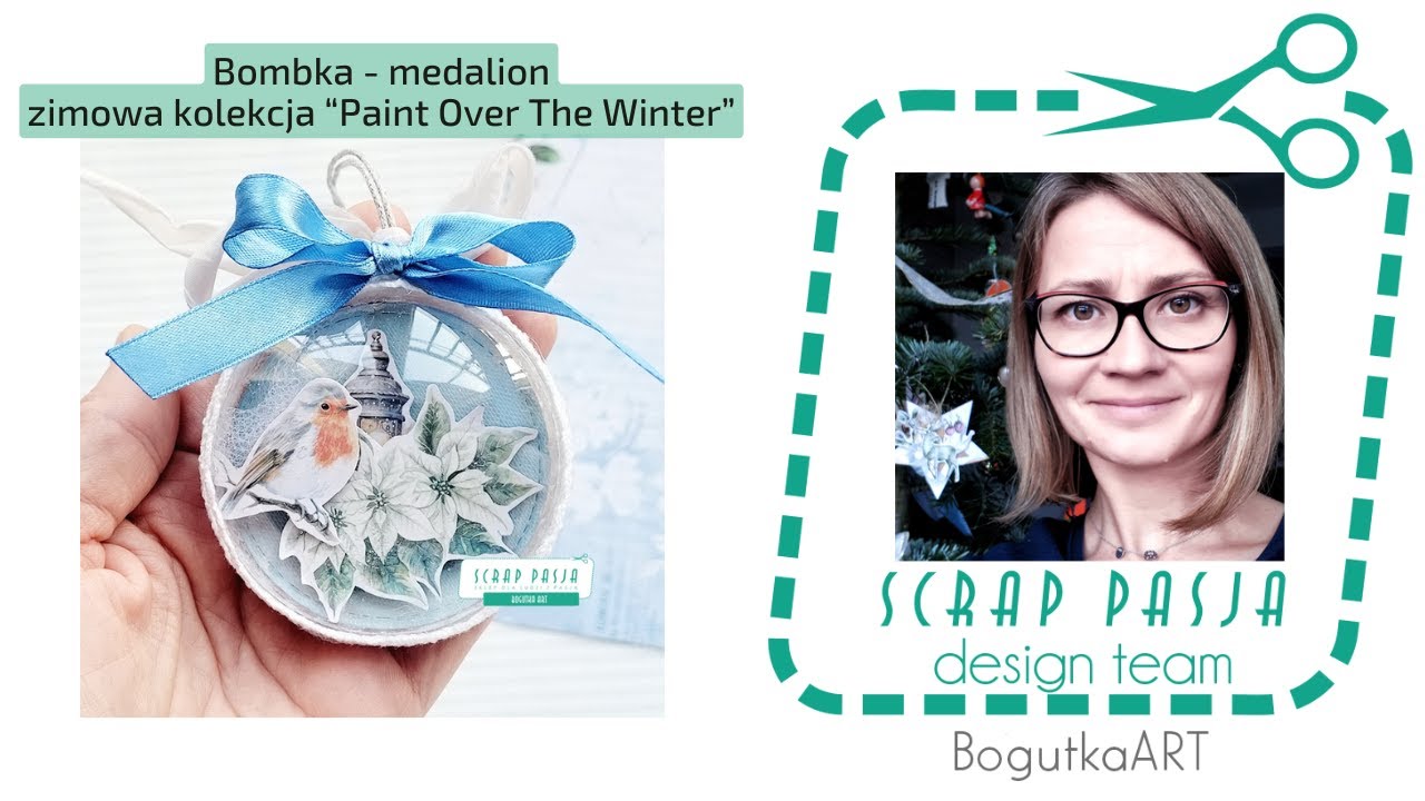 Bombka z jelonkiem - medalion, zimowa kolekcja "Paint over the winter ...