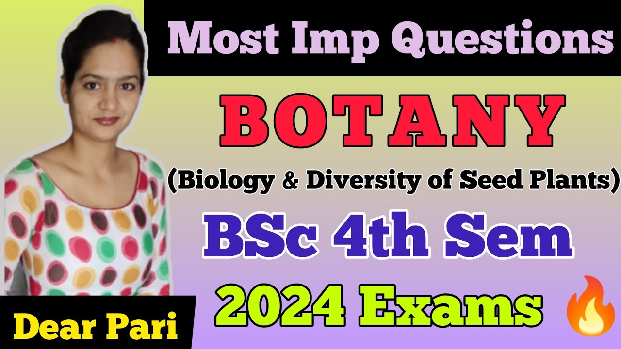 BSc 4th Semester Botany Most Important Questions 2024 | Bio & Diversity ...