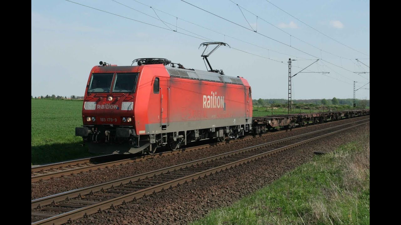 EDE022268 German freight train Güterzug E-Lok DB 185 trem de carga ...