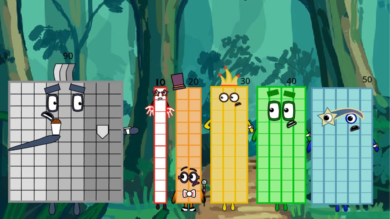 Numberblocks full season: Numberblock friends 10 -90 go to the forest ...