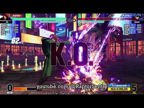 KOF XV Iori Stun TOD 100% 63 Hit Midscreen Combo (0.6 Meters Leftover) - YouTube