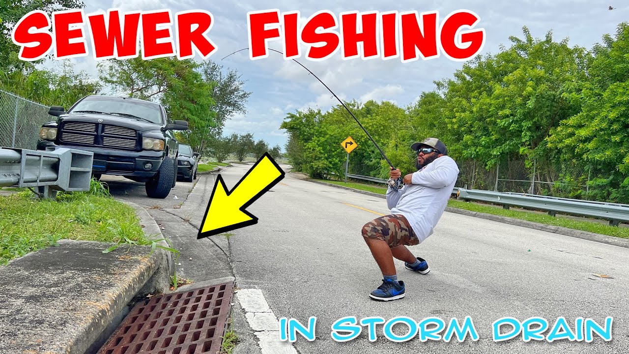 Sewer Fishing in Storm Drain!!! Monster Mike - YouTube