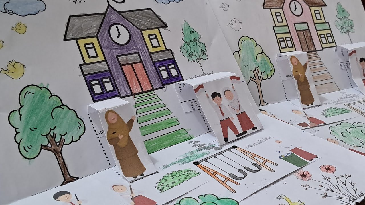 MENGENAL KESAN RUANG MATA PELAJARAN SENI RUPA KELAS 1 SD MEMBUAT KARTU ...