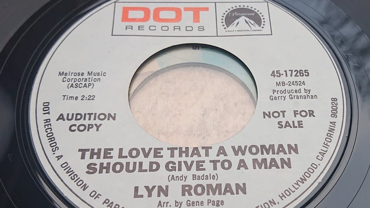 Lyn Roman ~ Th Love That A Woman Should Give To A Man - YouTube