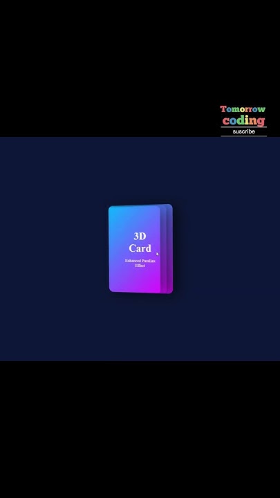 3D Hover parallax card animation | #coding #shortsvideo #shorts - YouTube