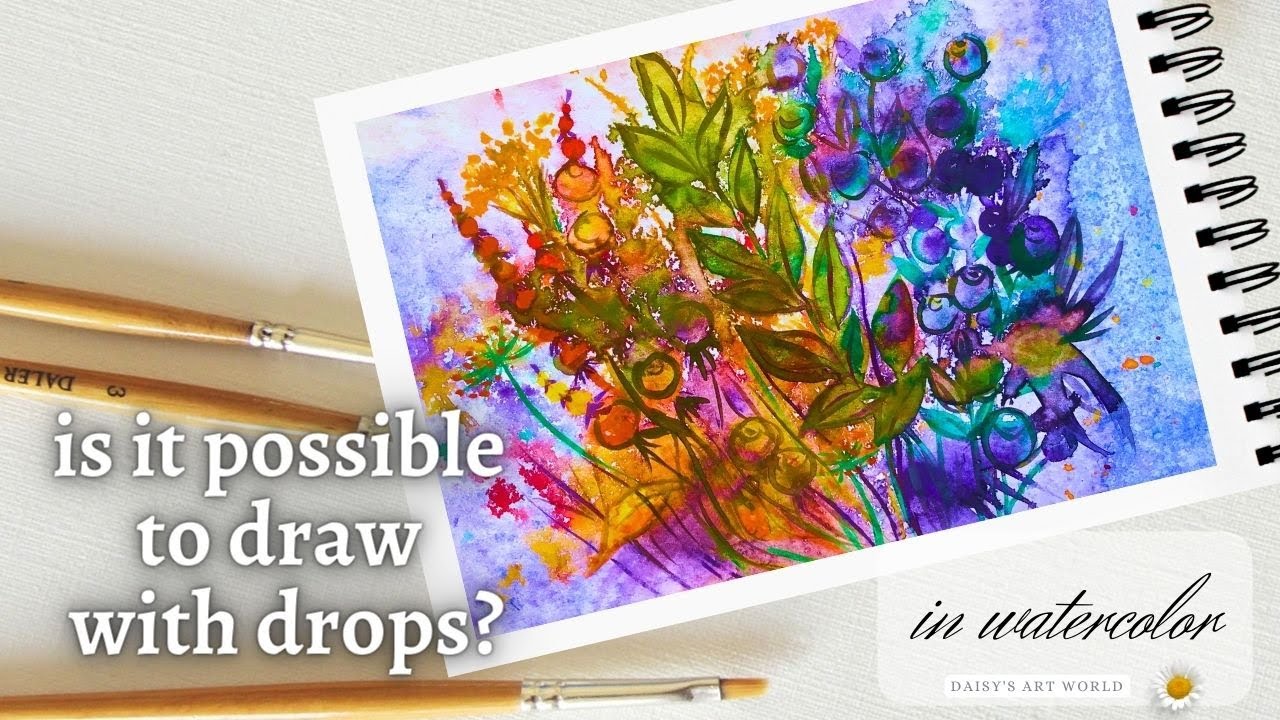 can you draw with drops? watercolor drawing that anyone can repeat ...