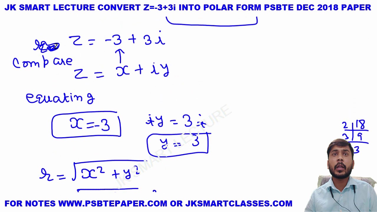 Convert Complex Number Rectangular Form Z 3 3i Into Polar Form Applied Math 1 Dec 2018 PSBTE convert-complex-number-rectangular-form-z-3-3i-into-polar-form-applied-math-1-dec-2018-psbte