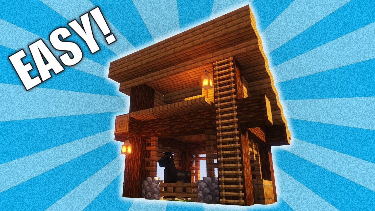 Easy Expandable Minecraft Barn [Building Tutorial] - YouTube