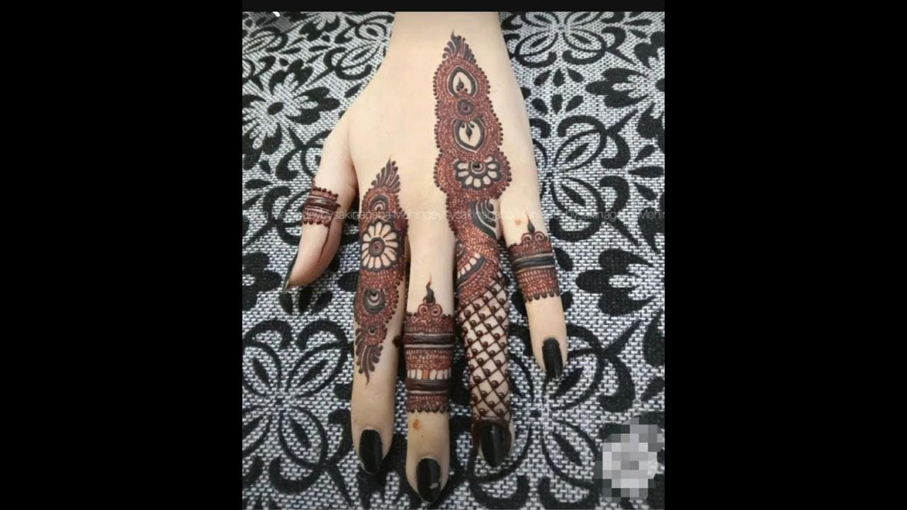 Simple Mehndi design / Mehndi design for Eid / Bareek Mehndi / Mehndi ...