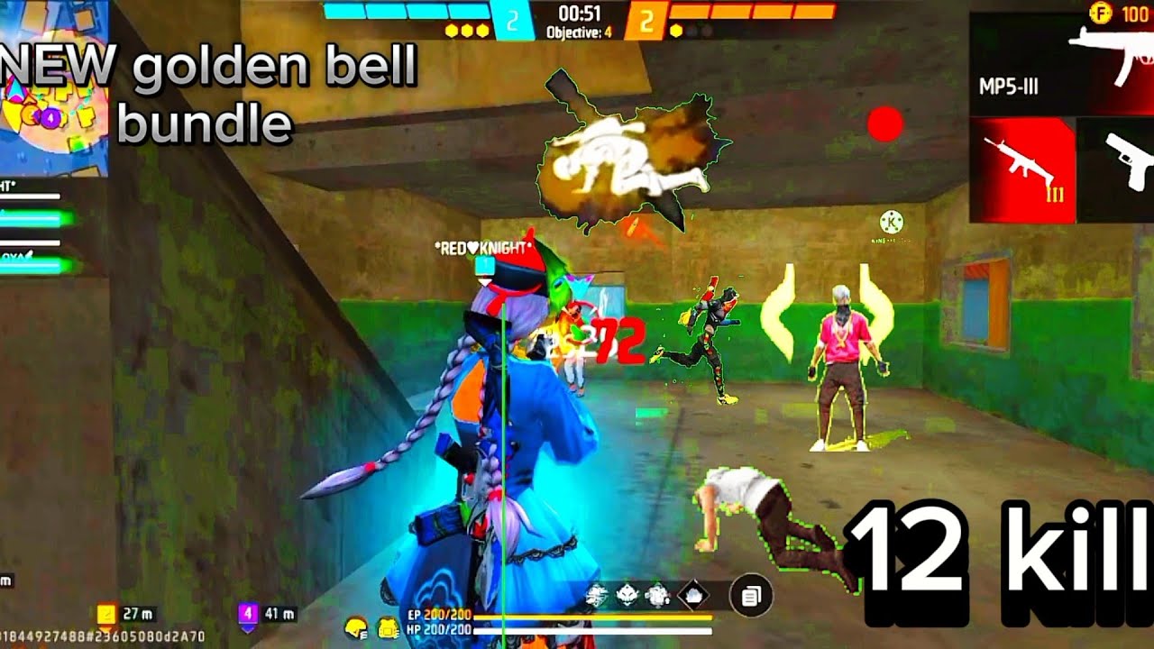 CS RANKED Game play on new GOLDEN BELL bundle very dangerous 😱😱😱#veer ...