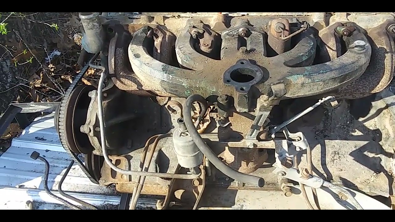 Slant 6 225 CID stripping off emissions parts and intake / manifold ...