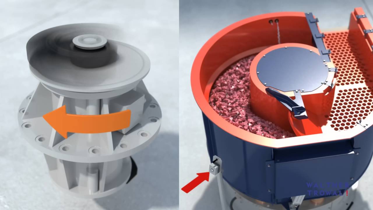 Walther Trowal round vibratory finishing machine CB type - YouTube