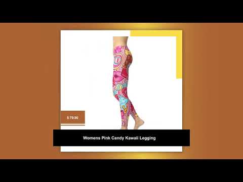 Womens Pink Candy Kawaii Legging