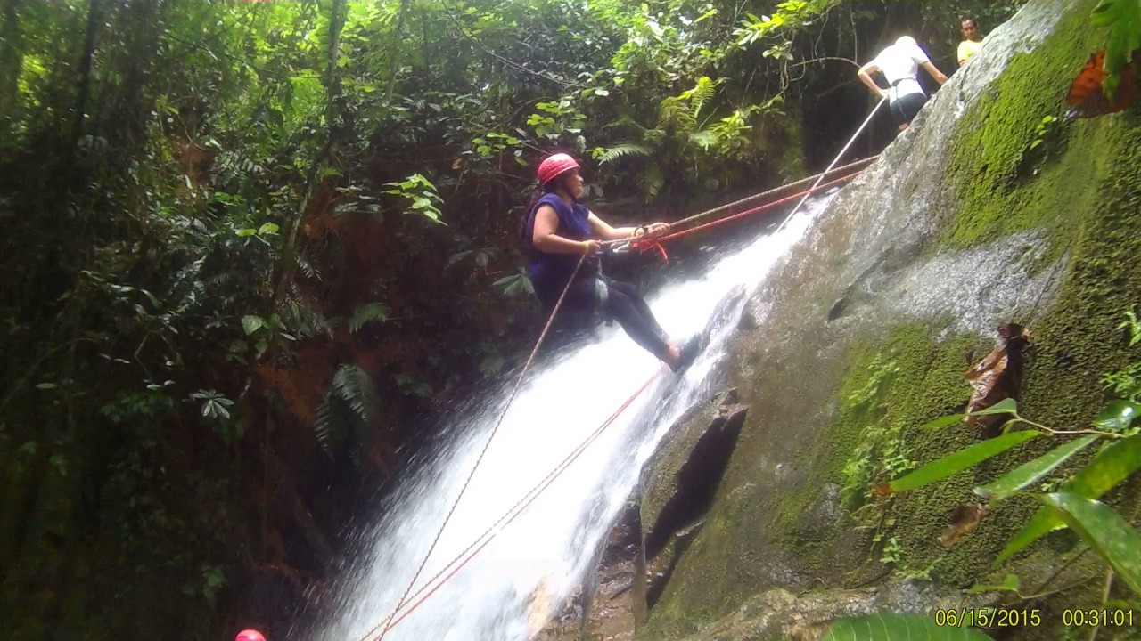 Go Down A Cliff By Sliding Down A Rope Pushing Against The Rock - YouTube