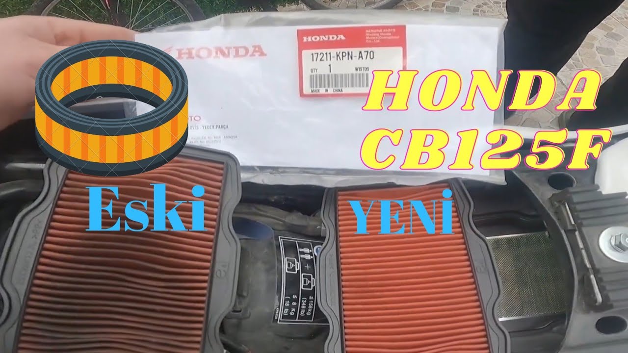 Honda CB125F Hava Filtresi Değişimi | Filtrer Change - YouTube