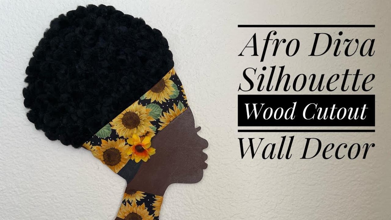 Afro Diva Silhouette Wood Cutout DIY - YouTube