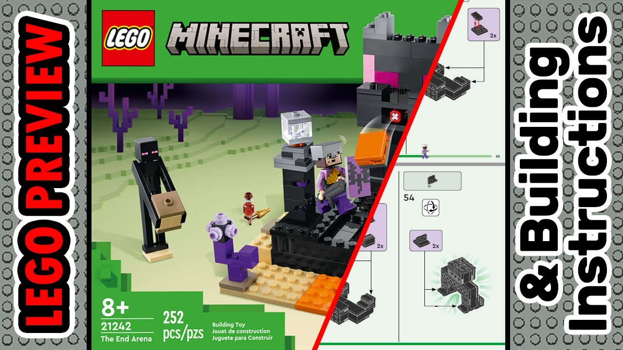 PREVIEW: 21242, LEGO MINECRAFT, The End Arena & Building Instructions ...