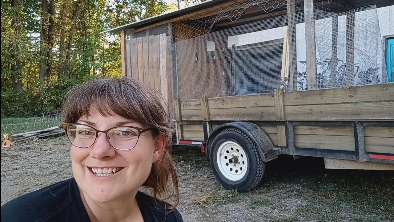 Chicken Coop Moving Day part 2 #homestead #diy #adventure - YouTube