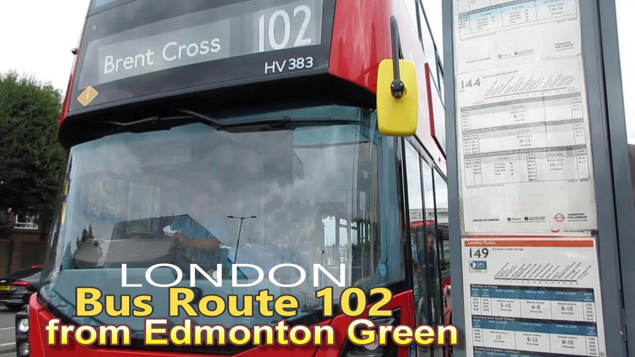 London Bus Ride, Route 102, North London Edmonton Green - YouTube