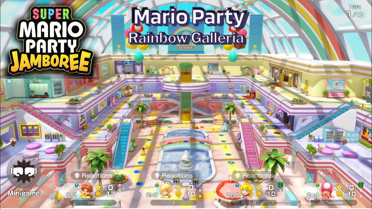 Super Mario Party Jamboree - Rainbow Galleria - Mario Party Board Game ...