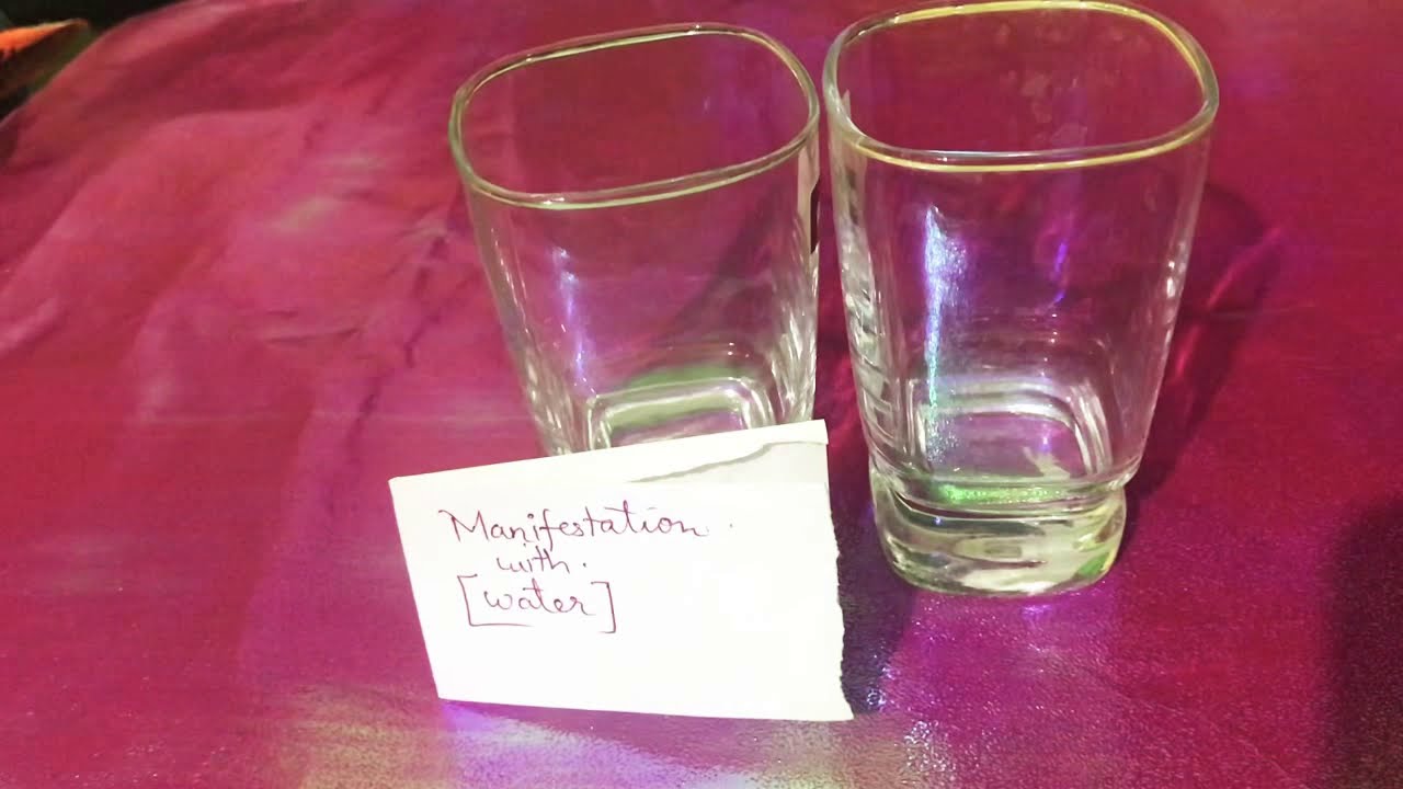 Manifestation with water . Two cup method. - YouTube