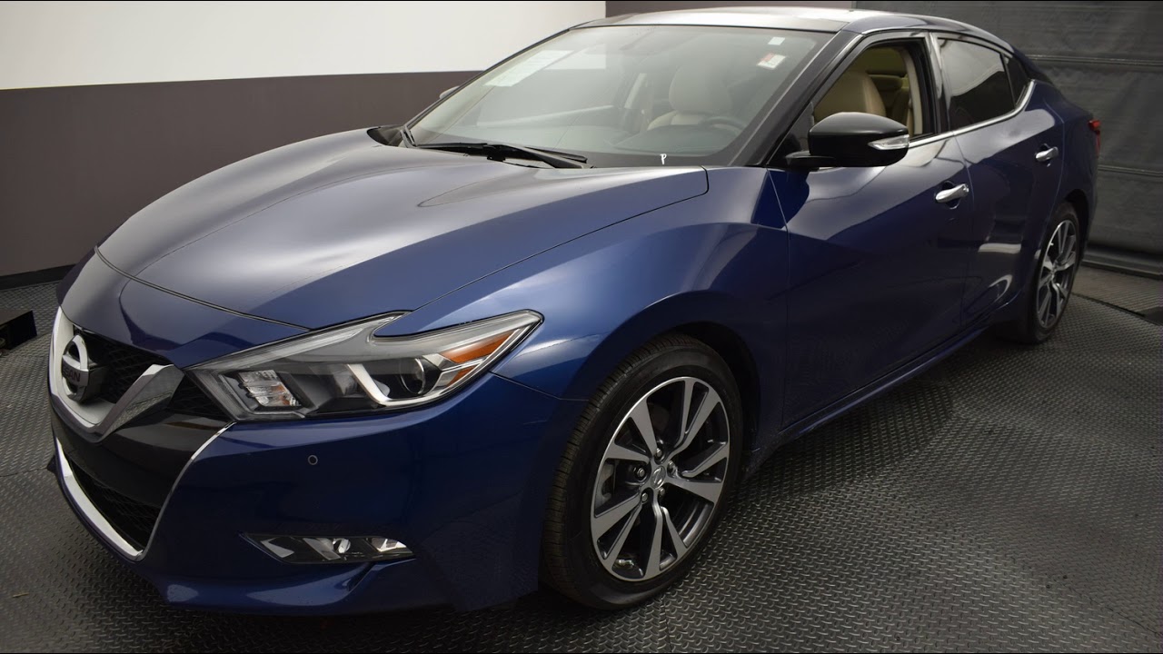 2017 Deep Blue Pearl Nissan Maxima 4D Sedan #N783TA - YouTube