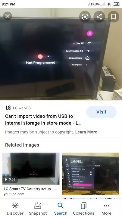 Lg tv not programmed - YouTube